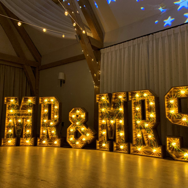 Free-standing Letters Hire - Strobe Disco Roadshow